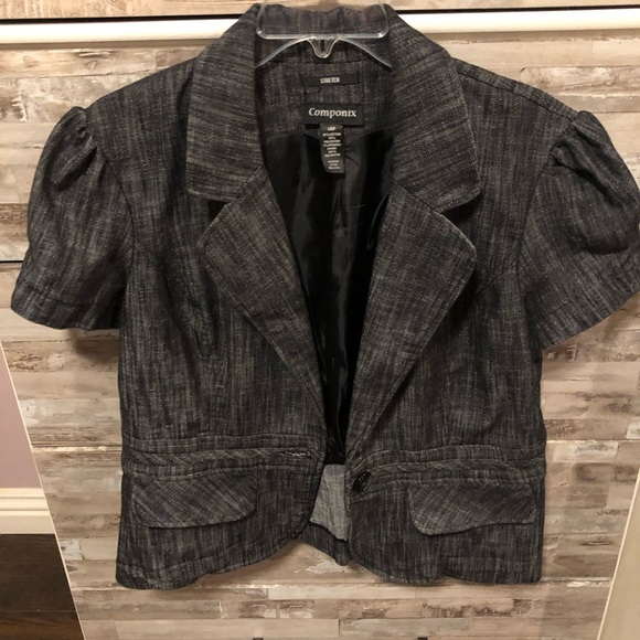 Jackets & Coats | Short Sleeve Jacket With One Button On The Front ...